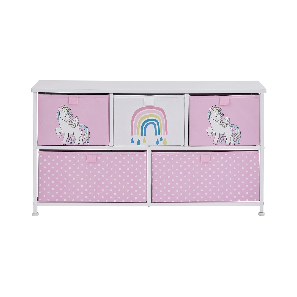 Kids Unicorn 5 Drawer Storage Chest