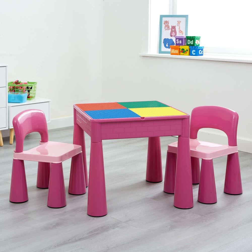 Kids Plastic Activity Table and 2 Chairs Set Liberty House Toys