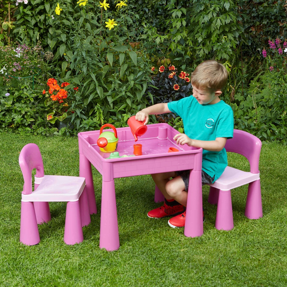 Kids Plastic Activity Table and 2 Chairs Set Liberty House Toys