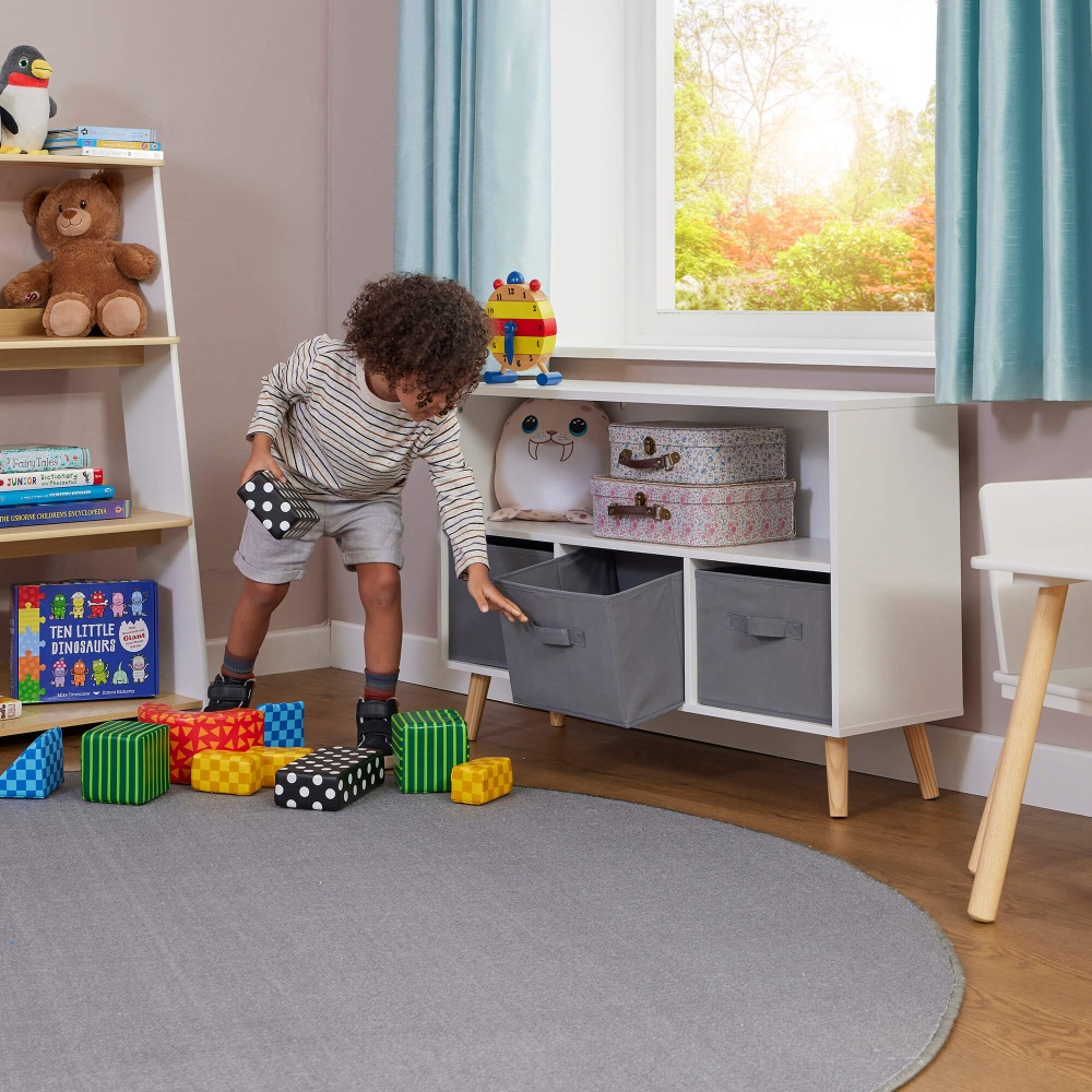 Kids Storage Shelf and Fabric Storage Bins | Liberty House Toys