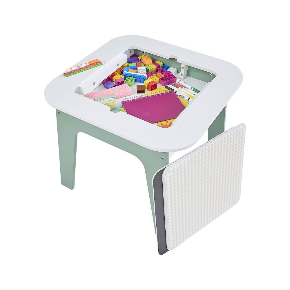Kids 4-in-1 Play Table and Two Chairs Set