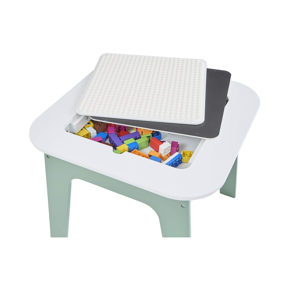 Kids 4-in-1 Play Table and Two Chairs Set