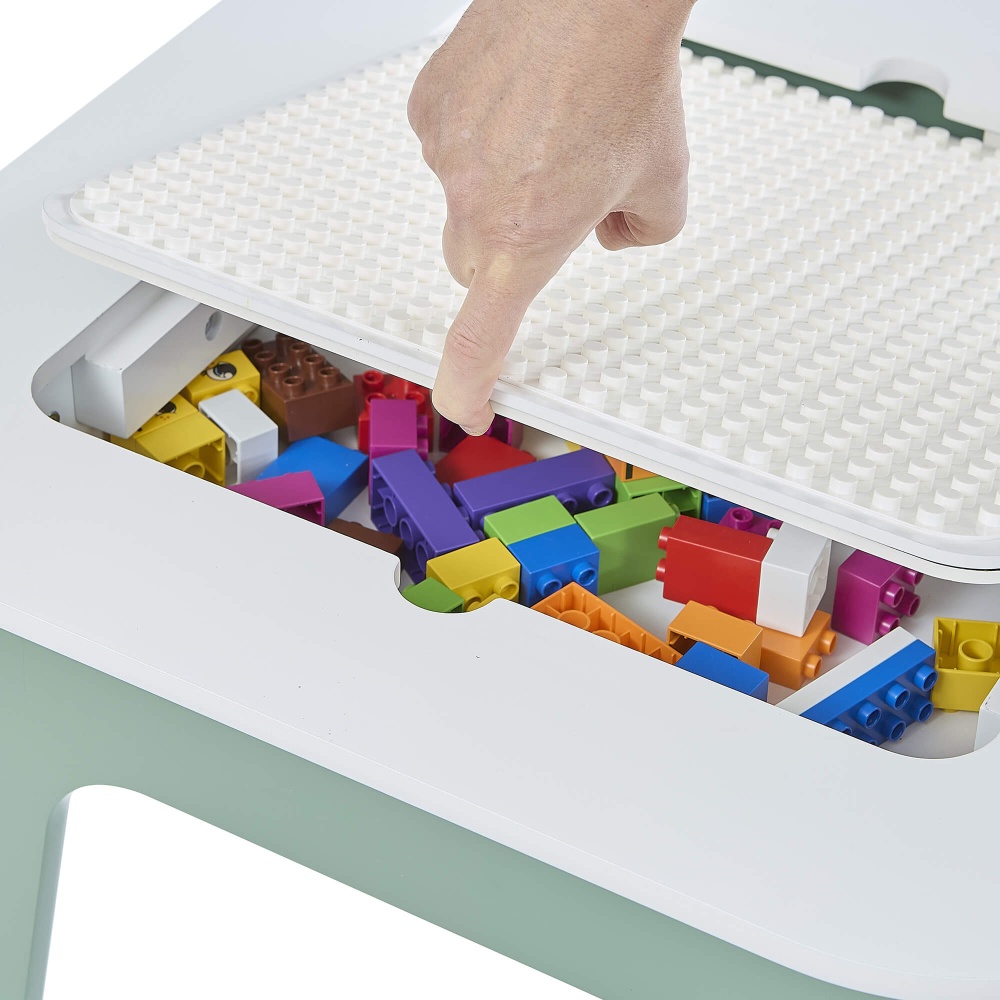 Kids 4-in-1 Play Table and Two Chairs Set