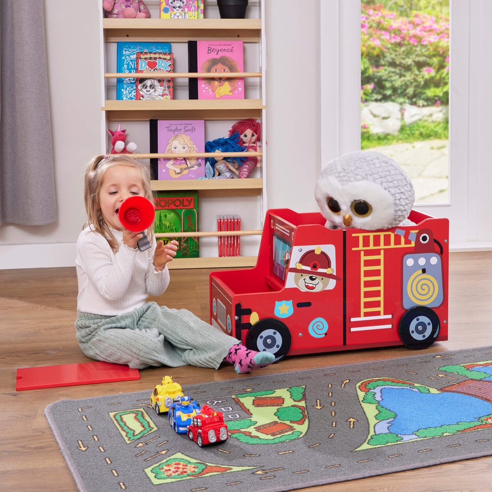 Kids Fire Engine Toy Box