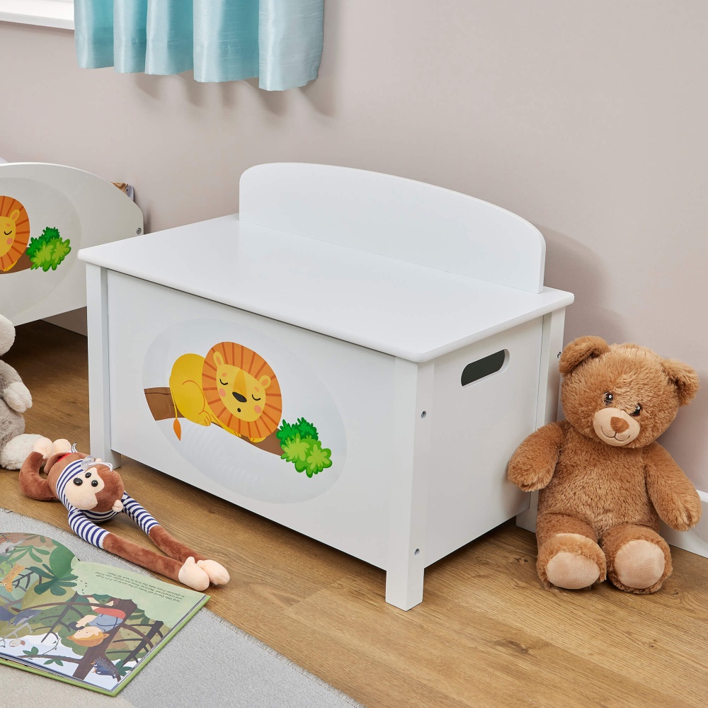 Kids Wooden Jungle Toy Box | Liberty House Toys