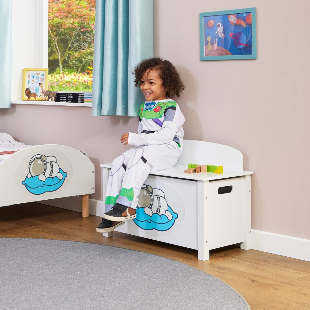 Kids Wooden Space Toy Box