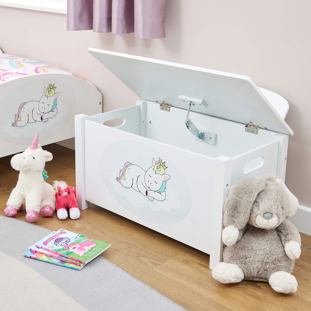 Kids Wooden Unicorn Toy Box | Liberty House Toys