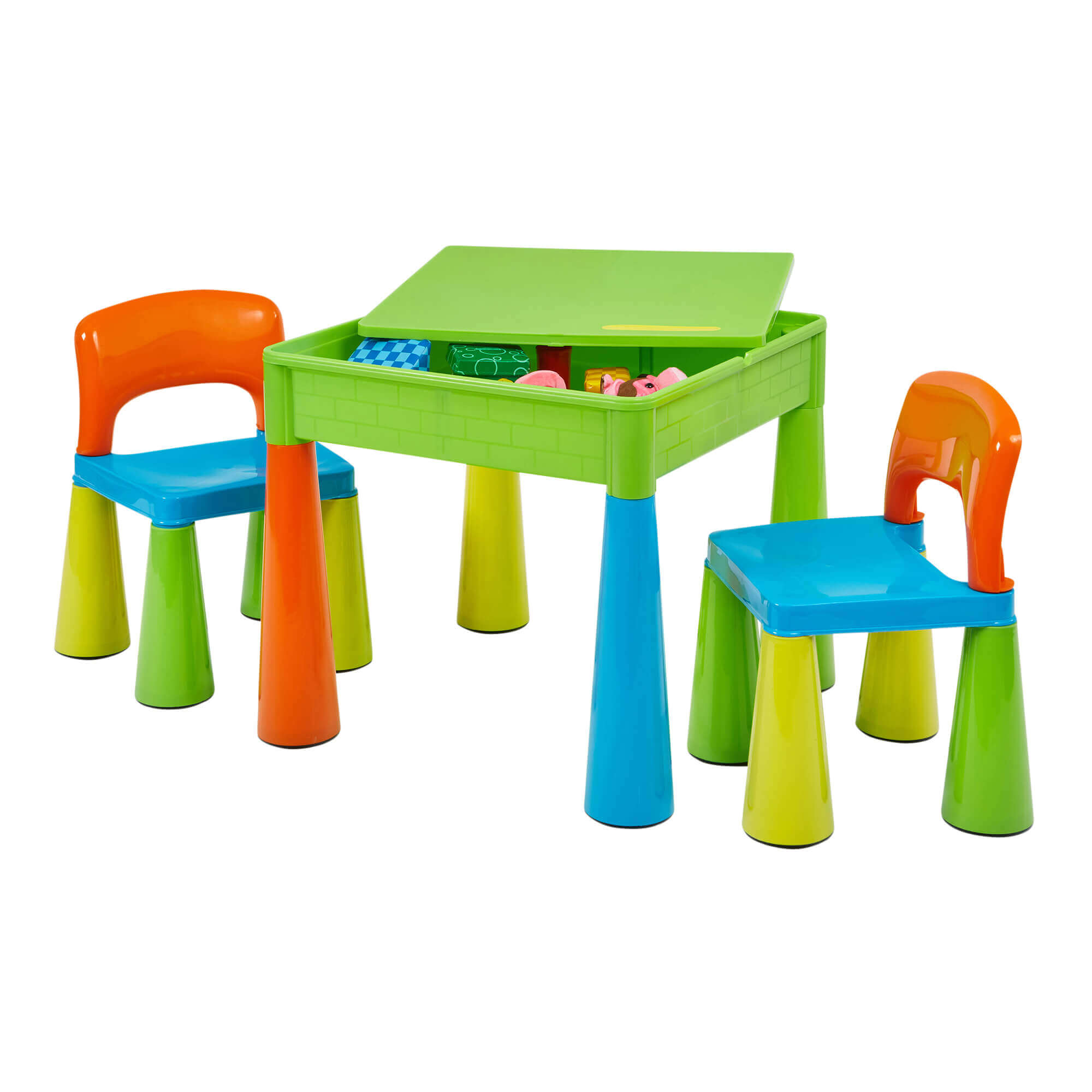 Kids 5-in-1 Activity Table and Two Chairs Set - Multicoloured | Liberty ...