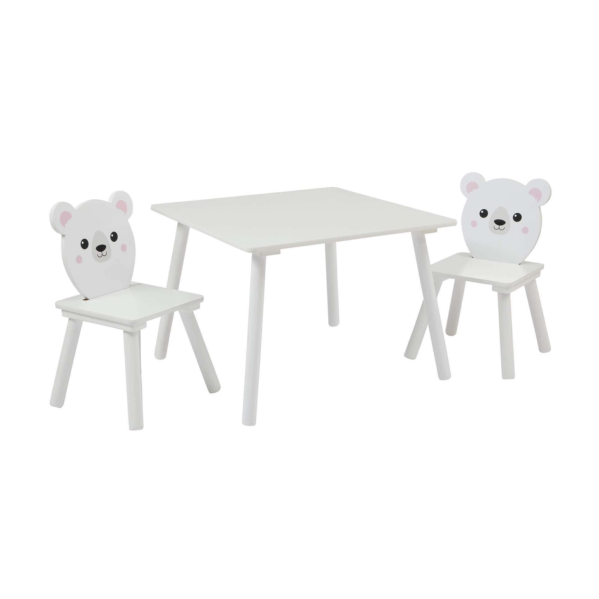 Kids Bear Table and Two Chairs Set