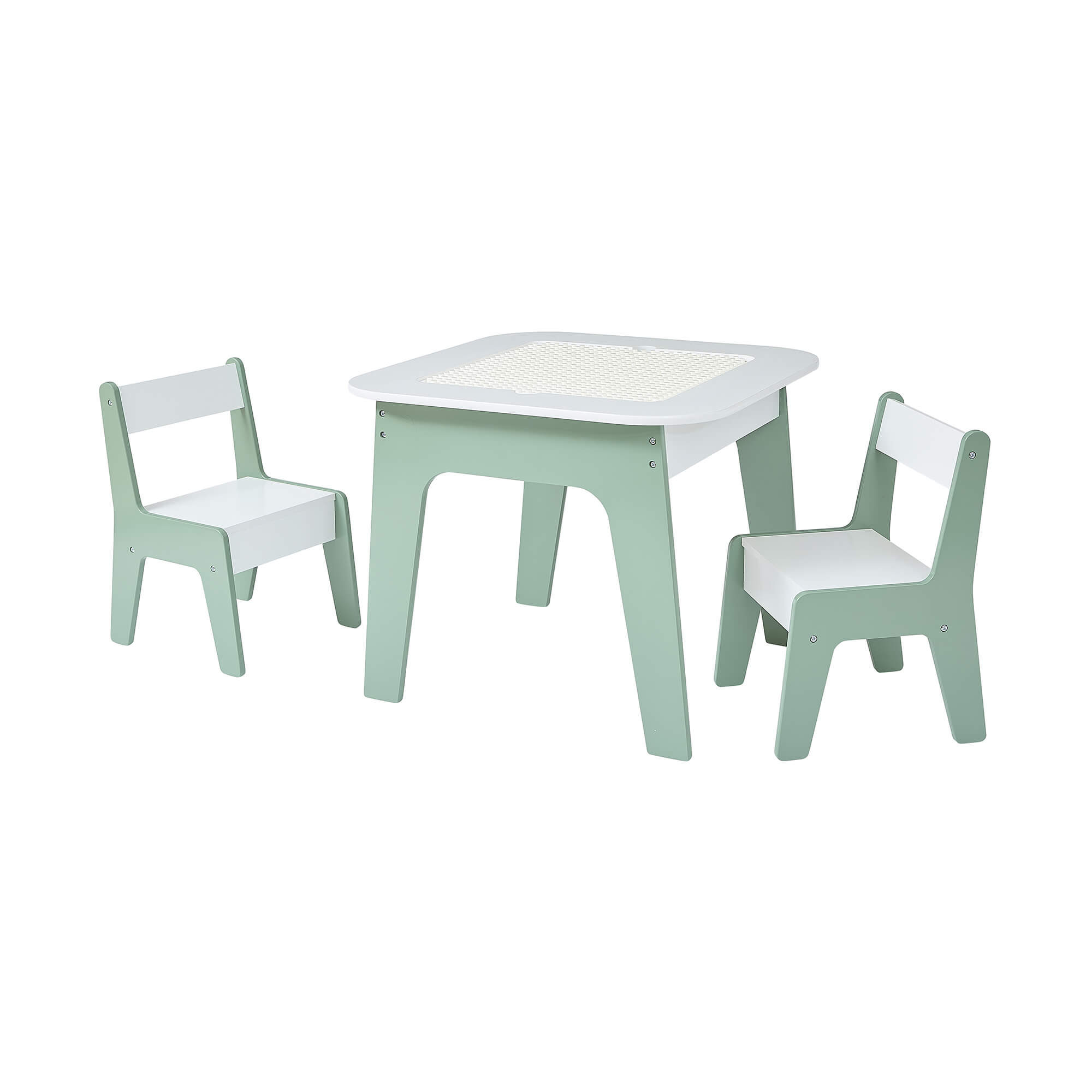 Kids 4-in-1 Play Table and Two Chairs Set