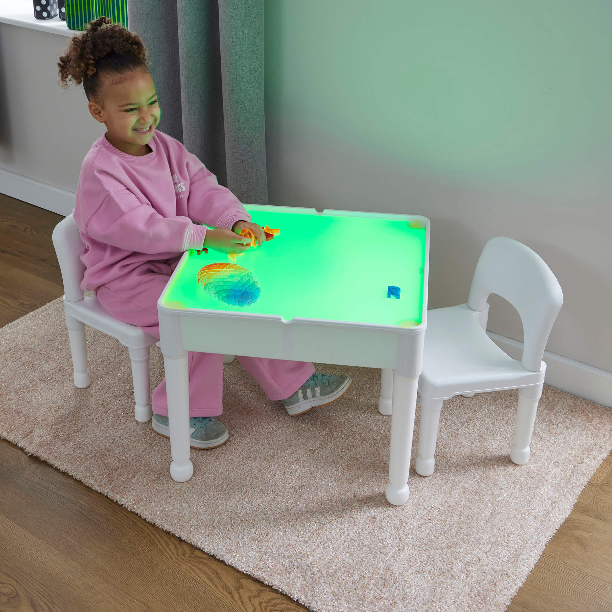 Light Table and Two Chairs Set
