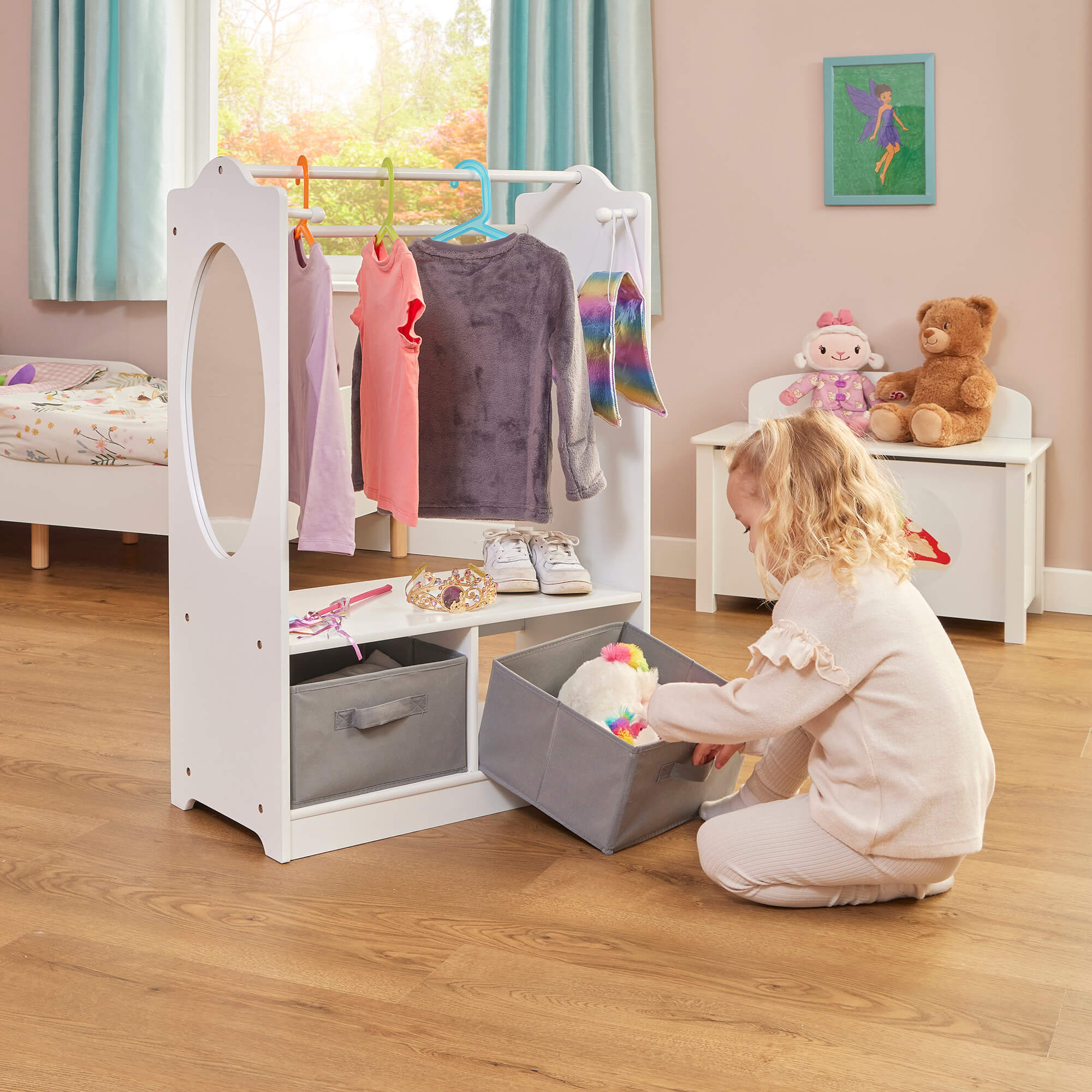 White Wooden Dress Up | Dressing Up Unit | Liberty House Toys