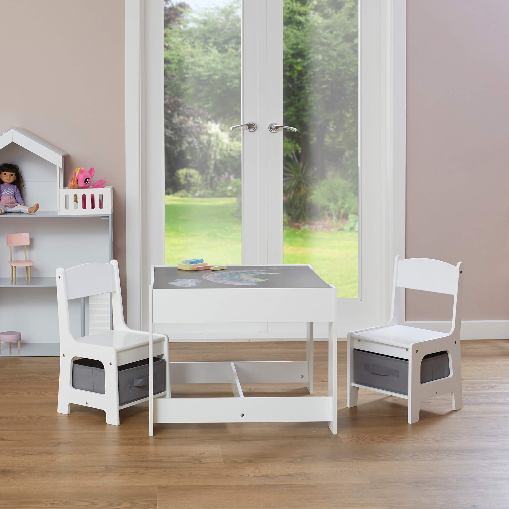 White Table and Chairs | Kid's Table | Liberty House Toys