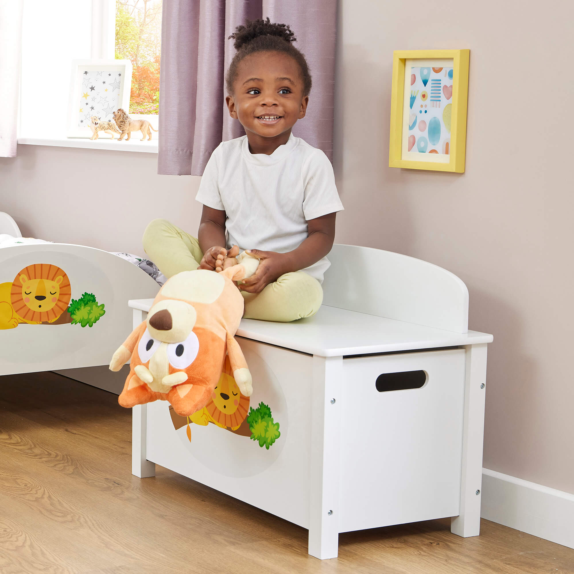 Kids Wooden Jungle Toy Box | Liberty House Toys
